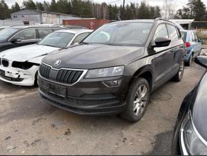 Brown Skoda Karoq 2018 in Panevezys, with an engine capacity of 1.60 L and mileage of 187 thousand km for 7900 €, photo  on AUTOMOTO.COM.LV