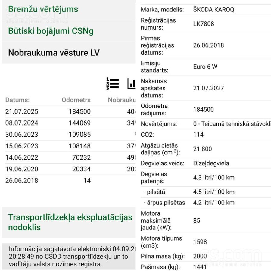 Brown Skoda Karoq 2018 in Jurmala, with an engine capacity of 1.60 L and mileage of 223 thousand km for 12950 €, photo 36 on AUTOMOTO.COM.LV