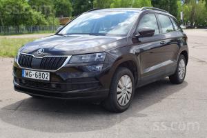 Brown Skoda Karoq 2019 in Riga, with an engine capacity of 1.50 L and mileage of 82 thousand km for 15700 €, photo  on AUTOMOTO.COM.LV