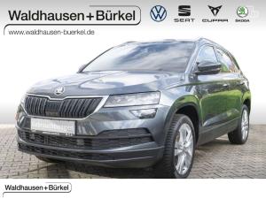 Grey Skoda Karoq 2018 in Kaunas, with an engine capacity of 1.50 L and mileage of 55 thousand km for 26510 €, photo 1 on AUTOMOTO.COM.LV