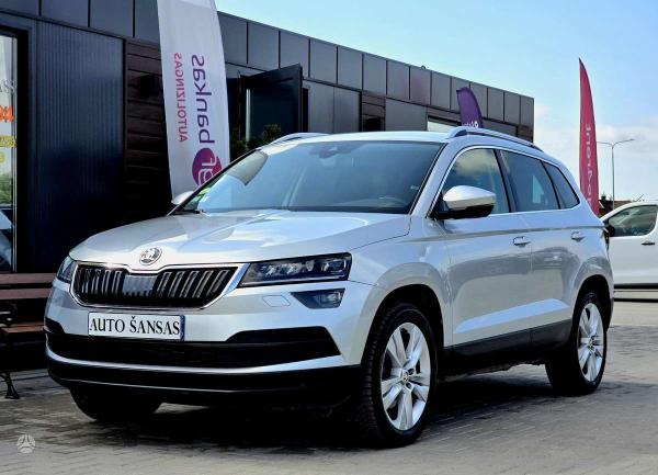 Pelēks Skoda Karoq 2018 Tauragė, ar dzinēja tilpumu 1.60 L un nobraukumu 121 tūkst. km par 14700 €, foto  vietnē AUTOMOTO.COM.LV