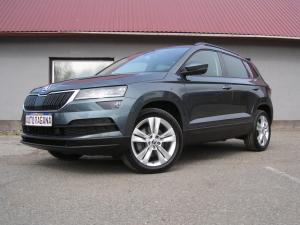 Grey Skoda Karoq 2019 in Riga, with an engine capacity of 2.00 L and mileage of 0 thousand km for 18950 €, photo  on AUTOMOTO.COM.LV