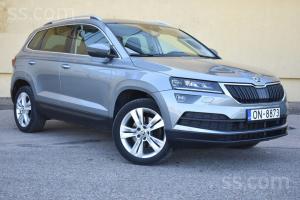Grey Skoda Karoq 2019 in Talsi, with an engine capacity of 2.00 L and mileage of 83 thousand km for 17500 €, photo  on AUTOMOTO.COM.LV