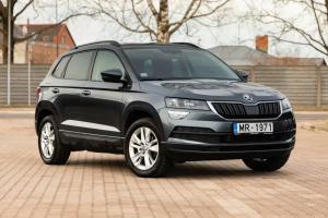 Pelēks Skoda Karoq 2020 Jelgava, ar dzinēja tilpumu 1.50 L un nobraukumu 166 tūkst. km par 16599 €, foto  vietnē AUTOMOTO.COM.LV