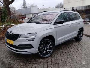 Grey Skoda Karoq 2021 in Siauliai, with an engine capacity of 1.50 L and mileage of 182 thousand km for 20990 €, photo  on AUTOMOTO.COM.LV