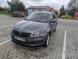 Grey Skoda Karoq 2021 in Riga, with an engine capacity of 1.50 L and mileage of 67 thousand km for 21000 €, photo  on AUTOMOTO.COM.LV