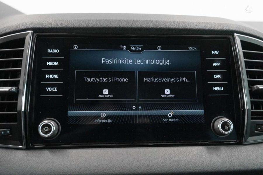 Pelēks Skoda Karoq 2021 Viļņa, ar dzinēja tilpumu 2.00 L un nobraukumu 175 tūkst. km par 16600 €, foto 13 vietnē AUTOMOTO.COM.LV