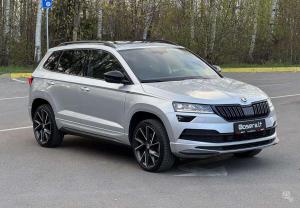 Grey Skoda Karoq 2021 in Vilnius, with an engine capacity of 1.50 L and mileage of 200 thousand km for 18990 €, photo 4 on AUTOMOTO.COM.LV