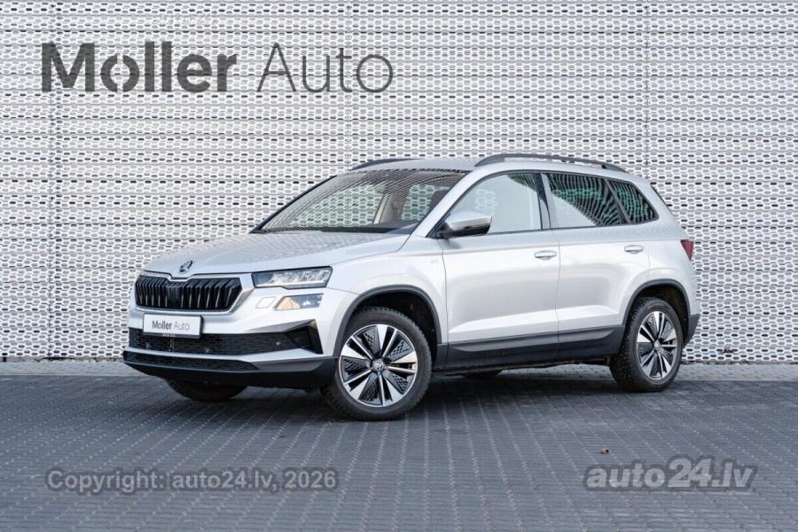 Grey Skoda Karoq 2022 in Riga, with an engine capacity of 1.50 L and mileage of 142 thousand km for 23724 €, photo 1 on AUTOMOTO.COM.LV