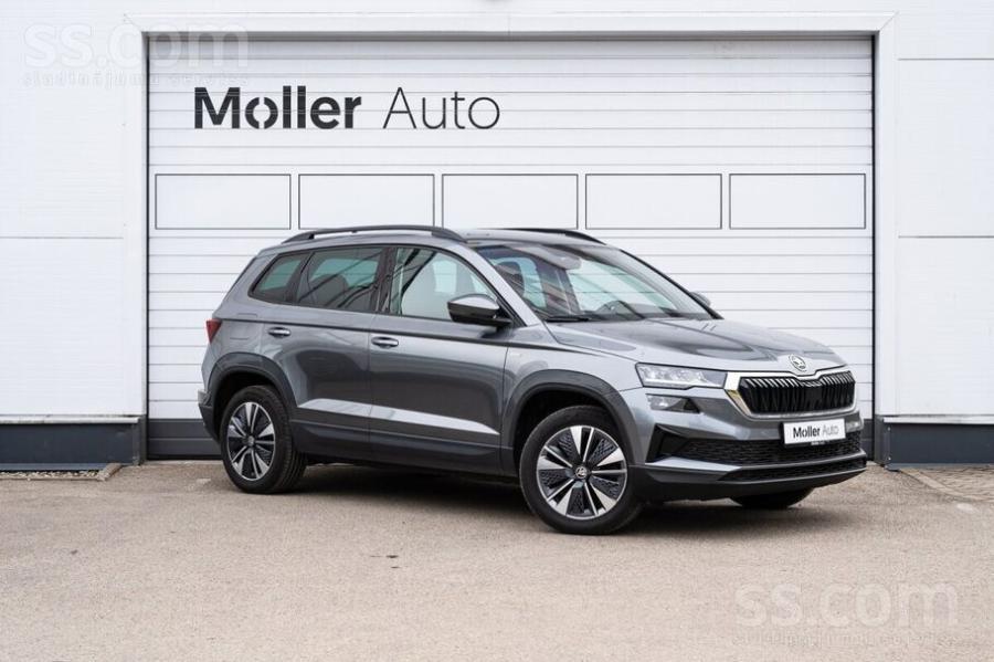 Grey Skoda Karoq 2023 in Riga, with an engine capacity of 1.50 L and mileage of 143 thousand km for 21950 €, photo 3 on AUTOMOTO.COM.LV