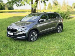 Grey Skoda Karoq 2023 in Kaunas, with an engine capacity of 1.97 L and mileage of 156 thousand km for 20500 €, photo  on AUTOMOTO.COM.LV