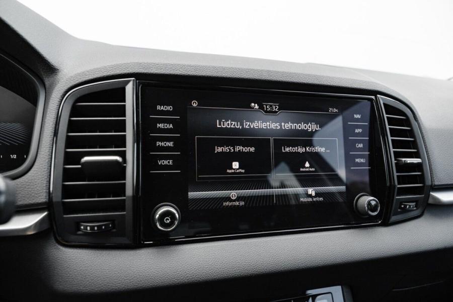 Grey Skoda Karoq 2025 in Riga, with an engine capacity of 2.00 L and mileage of 36 thousand km for 28950 €, photo 20 on AUTOMOTO.COM.LV