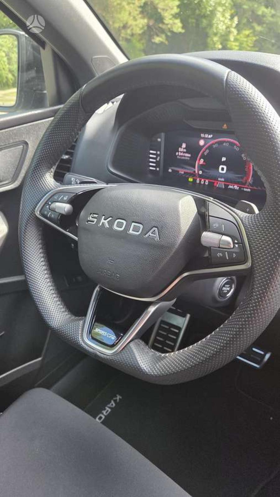 Grey Skoda Karoq 2025 in Prienai, with an engine capacity of 1.50 L and mileage of 16 thousand km for 24950 €, photo 15 on AUTOMOTO.COM.LV