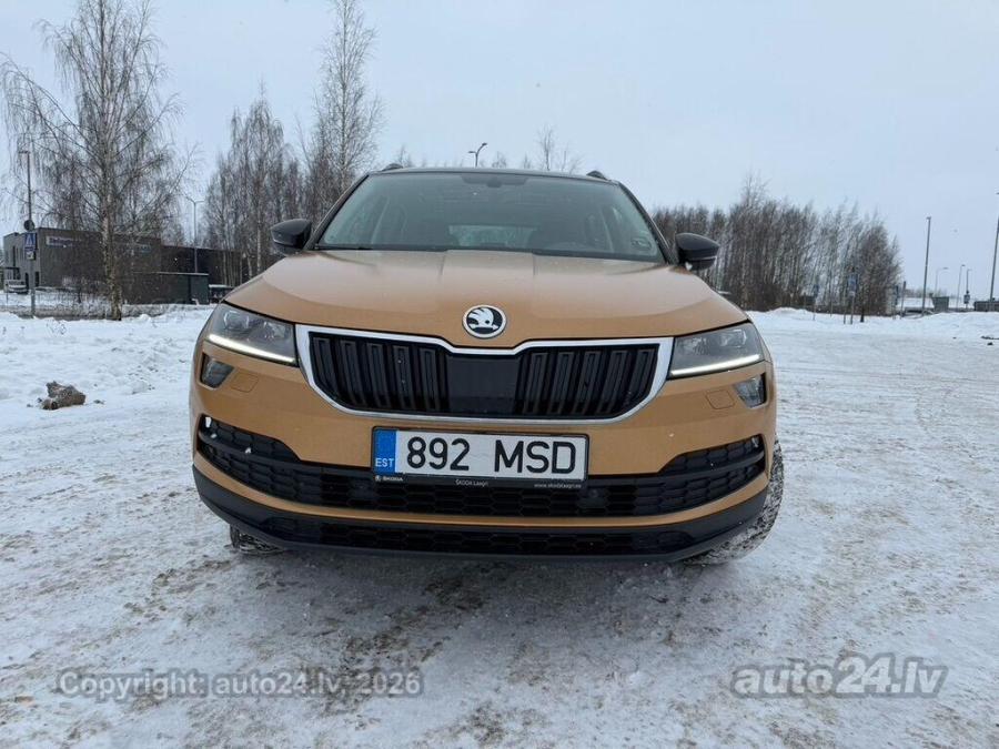 Orange Skoda Karoq 2018 in Tallinn, with an engine capacity of 2.00 L and mileage of 141 thousand km for 19900 €, photo 1 on AUTOMOTO.COM.LV
