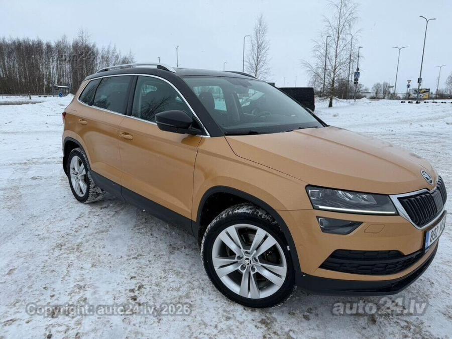 Orange Skoda Karoq 2018 in Tallinn, with an engine capacity of 2.00 L and mileage of 141 thousand km for 19900 €, photo 2 on AUTOMOTO.COM.LV