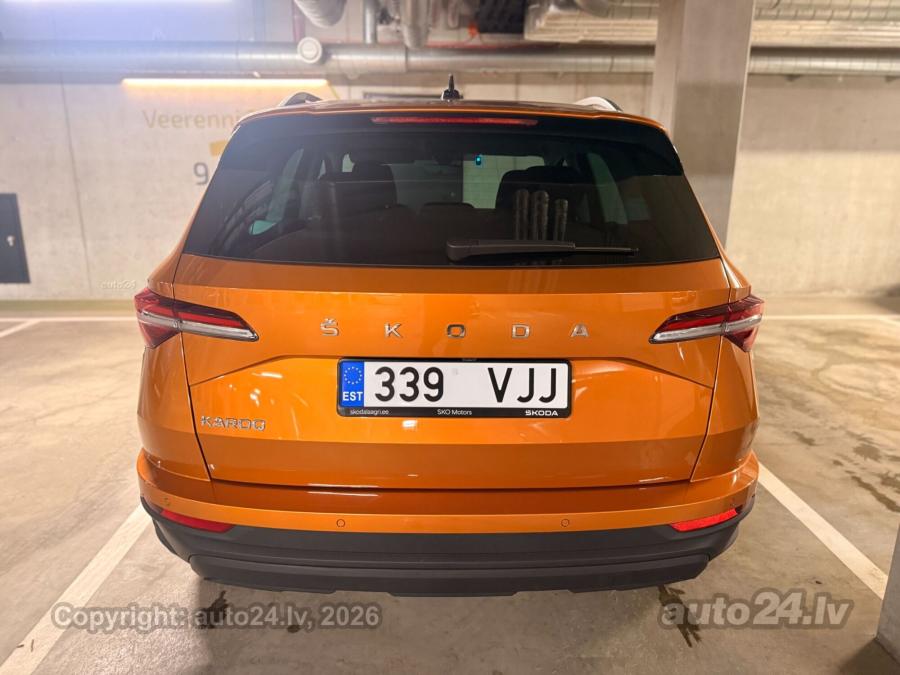 Orange Skoda Karoq 2023 in Tallinn, with an engine capacity of 1.50 L and mileage of 16 thousand km for 26500 €, photo 5 on AUTOMOTO.COM.LV