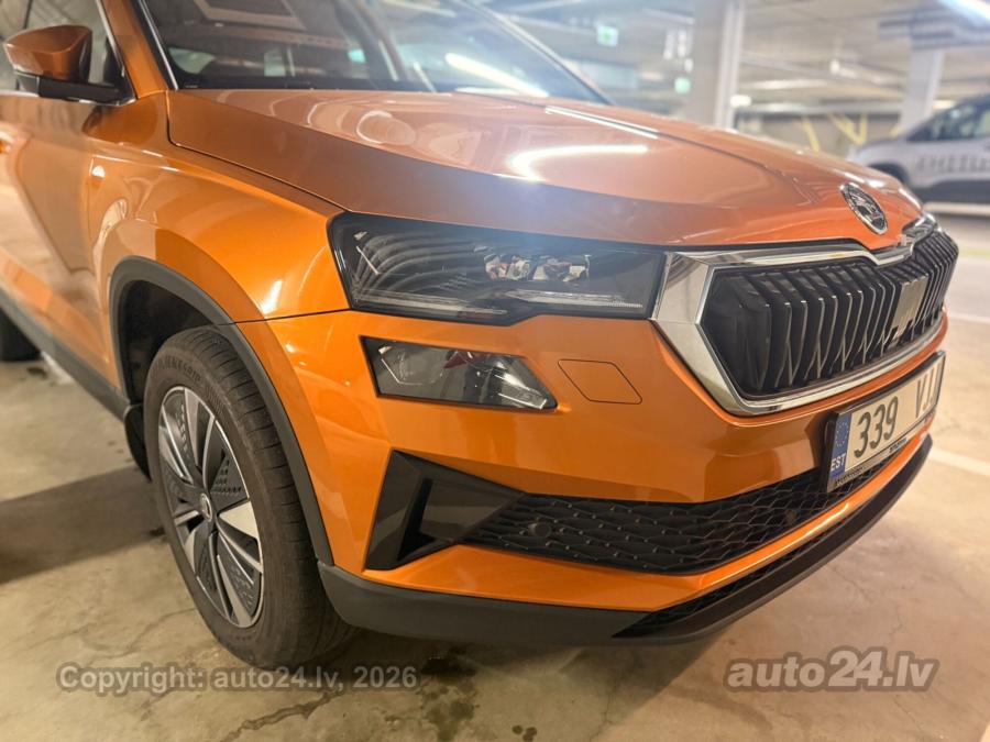 Orange Skoda Karoq 2023 in Tallinn, with an engine capacity of 1.50 L and mileage of 16 thousand km for 26500 €, photo 8 on AUTOMOTO.COM.LV