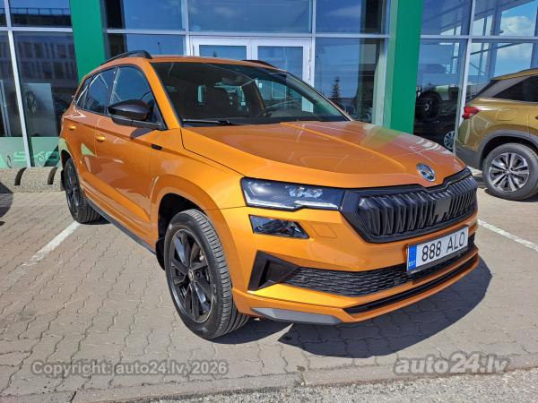 Orange Skoda Karoq 2025 in Tartu, with an engine capacity of 2.00 L and mileage of 19 thousand km for 37900 €, photo 1 on AUTOMOTO.COM.LV