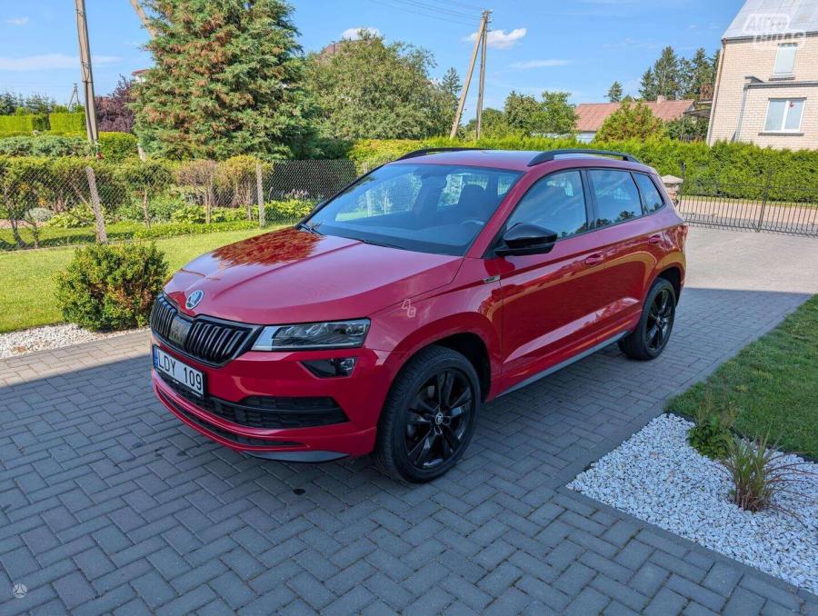 Red Skoda Karoq 2019 in Vilnius, with an engine capacity of 1.50 L and mileage of 86 thousand km for 19500 €, photo 3 on AUTOMOTO.COM.LV