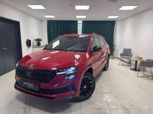 Red Skoda Karoq 2023 in Vilnius, with an engine capacity of 1.50 L and mileage of 36 thousand km for 28500 €, photo  on AUTOMOTO.COM.LV