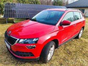 Red Skoda Karoq 2018 in Riga, with an engine capacity of 1.00 L and mileage of 119 thousand km for 14500 €, photo  on AUTOMOTO.COM.LV