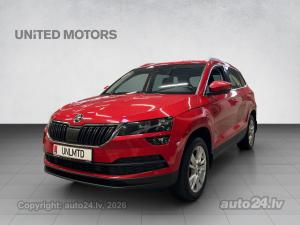 Sarkans Skoda Karoq 2019 Tallina, ar dzinēja tilpumu 1.50 L un nobraukumu 136 tūkst. km par 11900 €, foto  vietnē AUTOMOTO.COM.LV