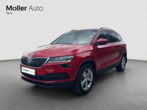 Red Skoda Karoq 2021 in Parnu, with an engine capacity of 2.00 L and mileage of 146 thousand km for 20950 €, photo  on AUTOMOTO.COM.LV