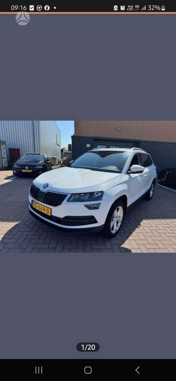 Balts Skoda Karoq 2018 Raseiniai, ar dzinēja tilpumu 1.60 L un nobraukumu 135 tūkst. km par 13700 €, foto 4 vietnē AUTOMOTO.COM.LV