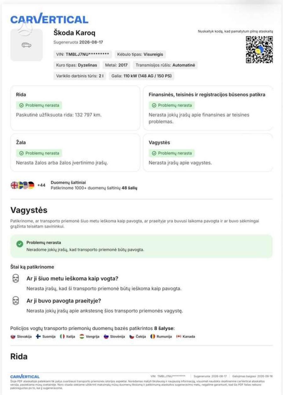Белый Шкода Karoq 2018 в Пренай, объемом двигателя 1.97 л и пробегом 152 тыс. км за 15950 €, фото 58 на AUTOMOTO.COM.LV