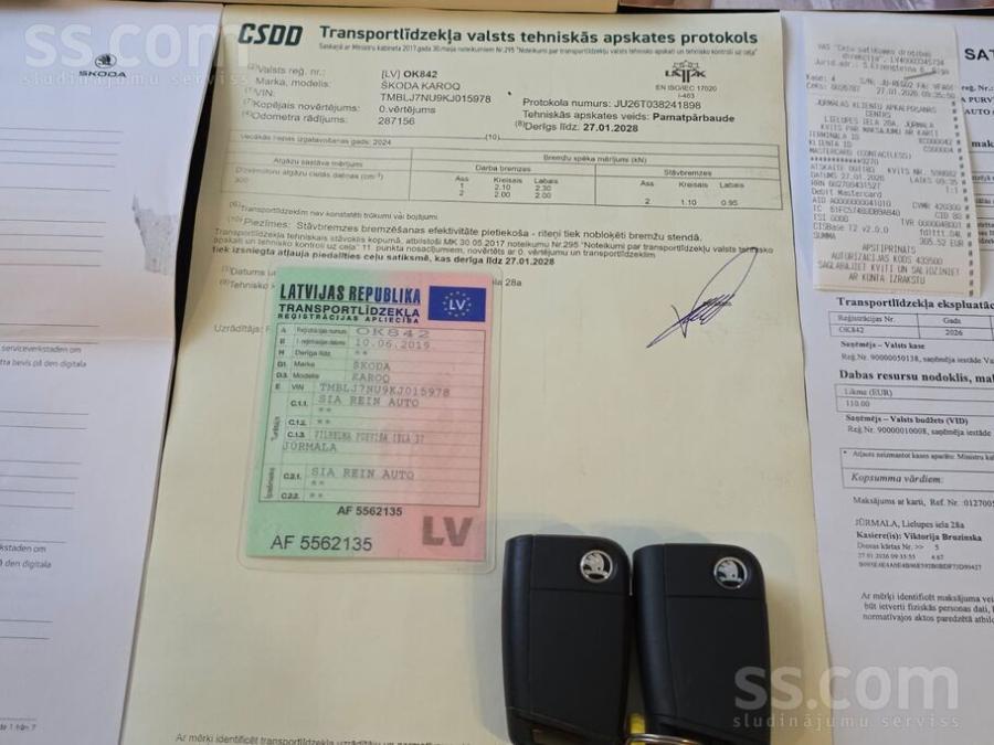 Balts Skoda Karoq 2019 Rīga, ar dzinēja tilpumu 2.00 L un nobraukumu 288 tūkst. km par 12450 €, foto 34 vietnē AUTOMOTO.COM.LV