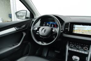 White Skoda Karoq 2023 in Riga, with an engine capacity of 1.50 L and mileage of 147 thousand km for 21900 €, photo 28 on AUTOMOTO.COM.LV