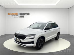 Balts Skoda Karoq 2025 Rīga, ar dzinēja tilpumu 1.50 L un nobraukumu 20 tūkst. km par 26990 €, foto  vietnē AUTOMOTO.COM.LV