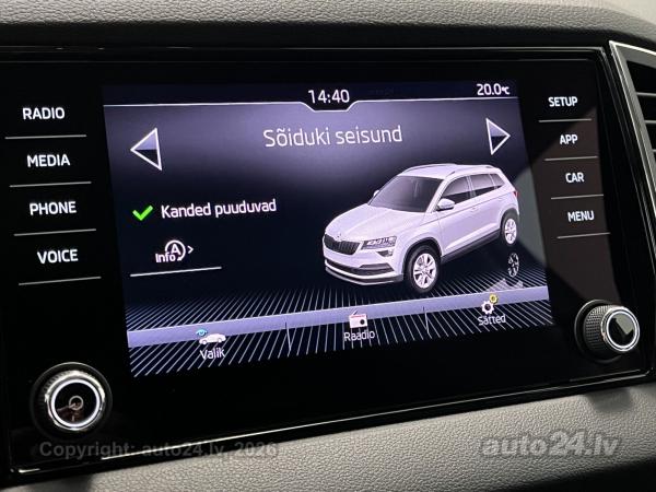 Balts Skoda Karoq 2020 Tallina, ar dzinēja tilpumu 1.50 L un nobraukumu 83 tūkst. km par 16900 €, foto 9 vietnē AUTOMOTO.COM.LV
