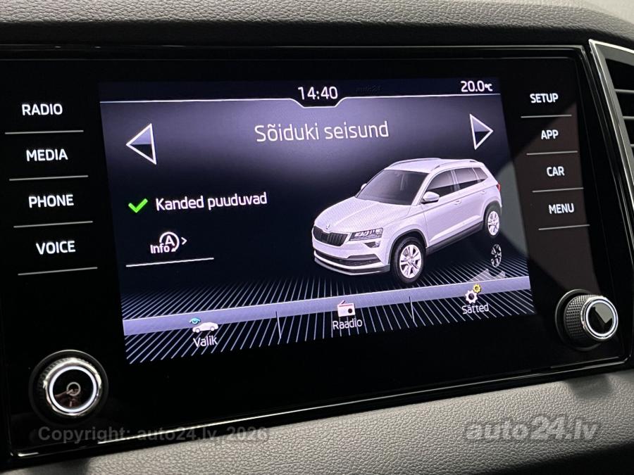 Balts Skoda Karoq 2020 Tallina, ar dzinēja tilpumu 1.50 L un nobraukumu 83 tūkst. km par 16900 €, foto 9 vietnē AUTOMOTO.COM.LV