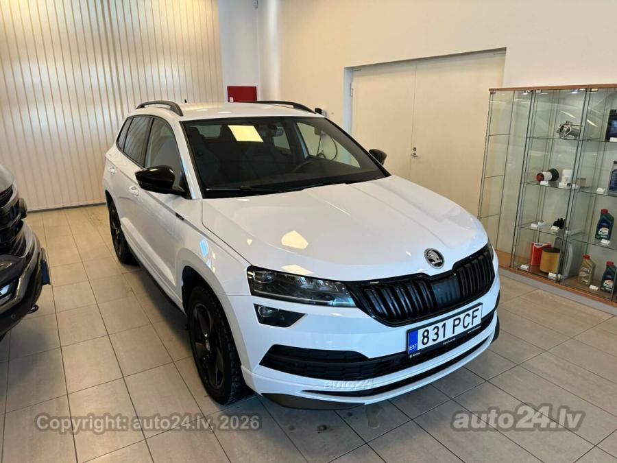 White Skoda Karoq 2021 in Parnu, with an engine capacity of 1.50 L and mileage of 71 thousand km for 19900 €, photo 1 on AUTOMOTO.COM.LV
