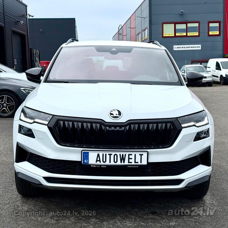 Balts Skoda Karoq 2024 Tallina, ar dzinēja tilpumu 1.50 L un nobraukumu 5 tūkst. km par 31900 €, foto 3 vietnē AUTOMOTO.COM.LV