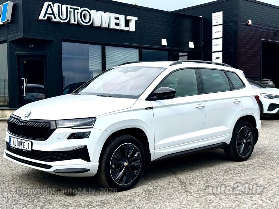 Balts Skoda Karoq 2024 Tallina, ar dzinēja tilpumu 1.50 L un nobraukumu 5 tūkst. km par 31900 €, foto 4 vietnē AUTOMOTO.COM.LV