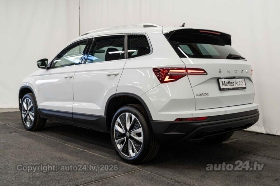 White Skoda Karoq 2024 in Tallinn, with an engine capacity of 2.00 L and mileage of 31 thousand km for 25900 €, photo 4 on AUTOMOTO.COM.LV