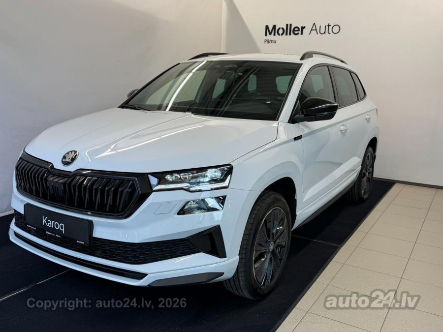 Balts Skoda Karoq 2026 Pērnava, ar dzinēja tilpumu 1.50 L un nobraukumu 0 tūkst. km par 35291 €, foto 1 vietnē AUTOMOTO.COM.LV