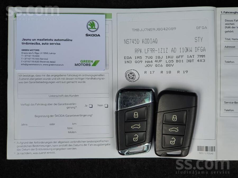 Melns Skoda Kodiaq 2017 Rīga, ar dzinēja tilpumu 2.00 L un nobraukumu 251 tūkst. km par 16900 €, foto 35 vietnē AUTOMOTO.COM.LV