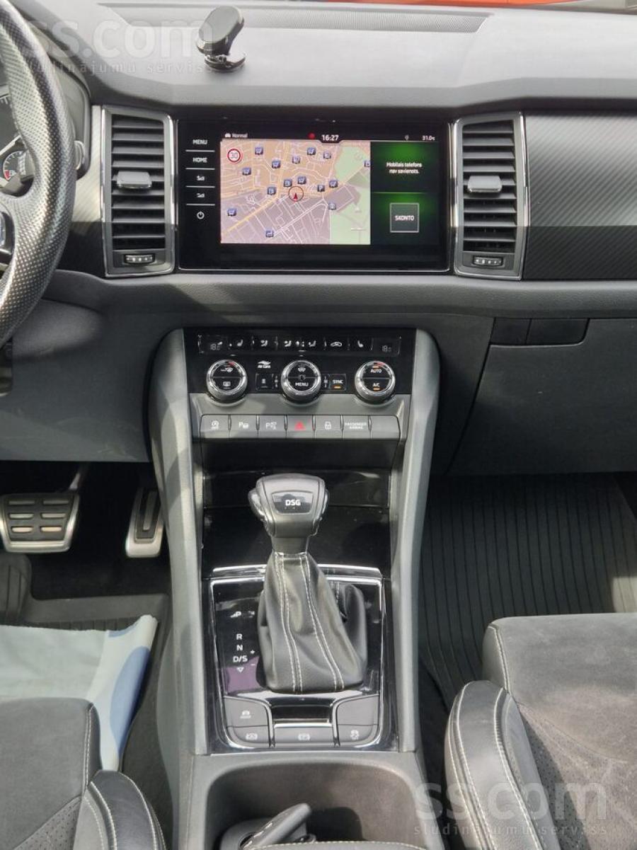 Black Skoda Kodiaq 2018 in Riga, with an engine capacity of 2.00 L and mileage of 193 thousand km for 23490 €, photo 13 on AUTOMOTO.COM.LV