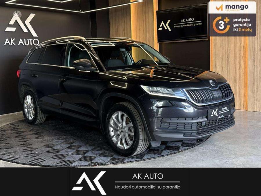 Black Skoda Kodiaq 2018 in Kaunas, with an engine capacity of 1.97 L and mileage of 199 thousand km for 18990 €, photo 1 on AUTOMOTO.COM.LV