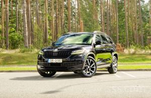 Melns Skoda Kodiaq 2018 Rīga, ar dzinēja tilpumu 2.00 L un nobraukumu 193 tūkst. km par 23490 €, foto  vietnē AUTOMOTO.COM.LV