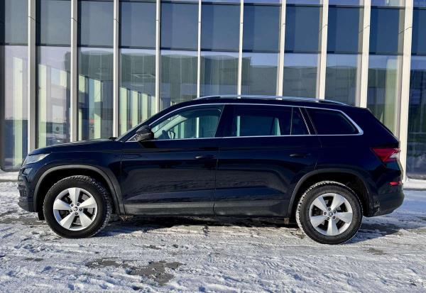 Black Skoda Kodiaq 2019 in Vilnius, with an engine capacity of 1.97 L and mileage of 163 thousand km for 23990 €, photo 2 on AUTOMOTO.COM.LV