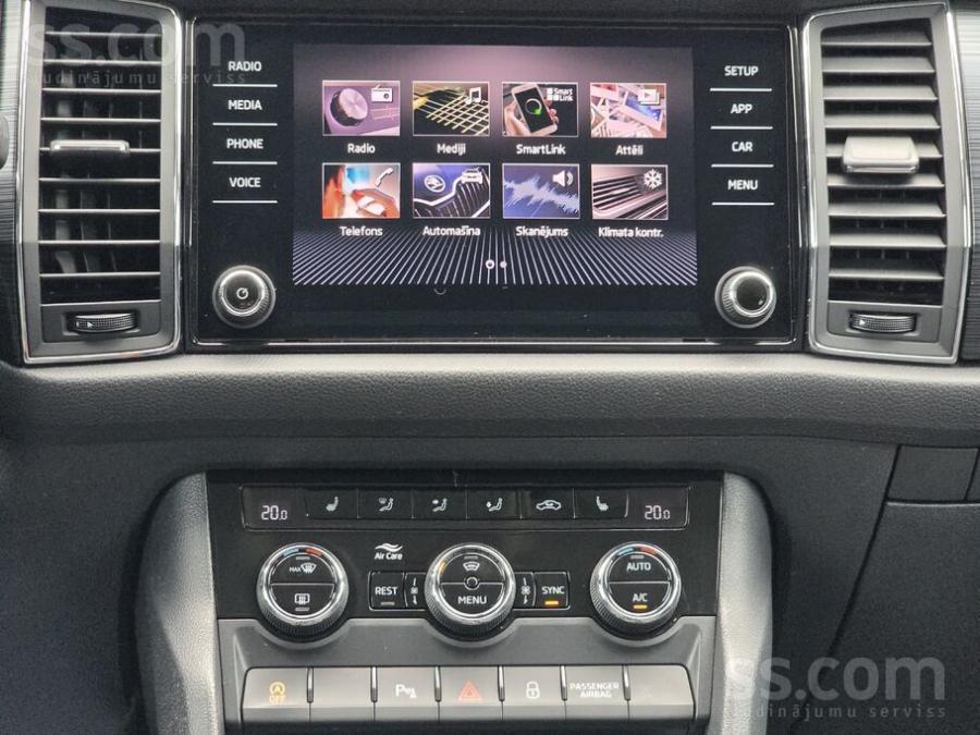 Черный Шкода Kodiaq 2019 в Рига, объемом двигателя 2.00 л и пробегом 116 тыс. км за 20200 €, фото 17 на AUTOMOTO.COM.LV