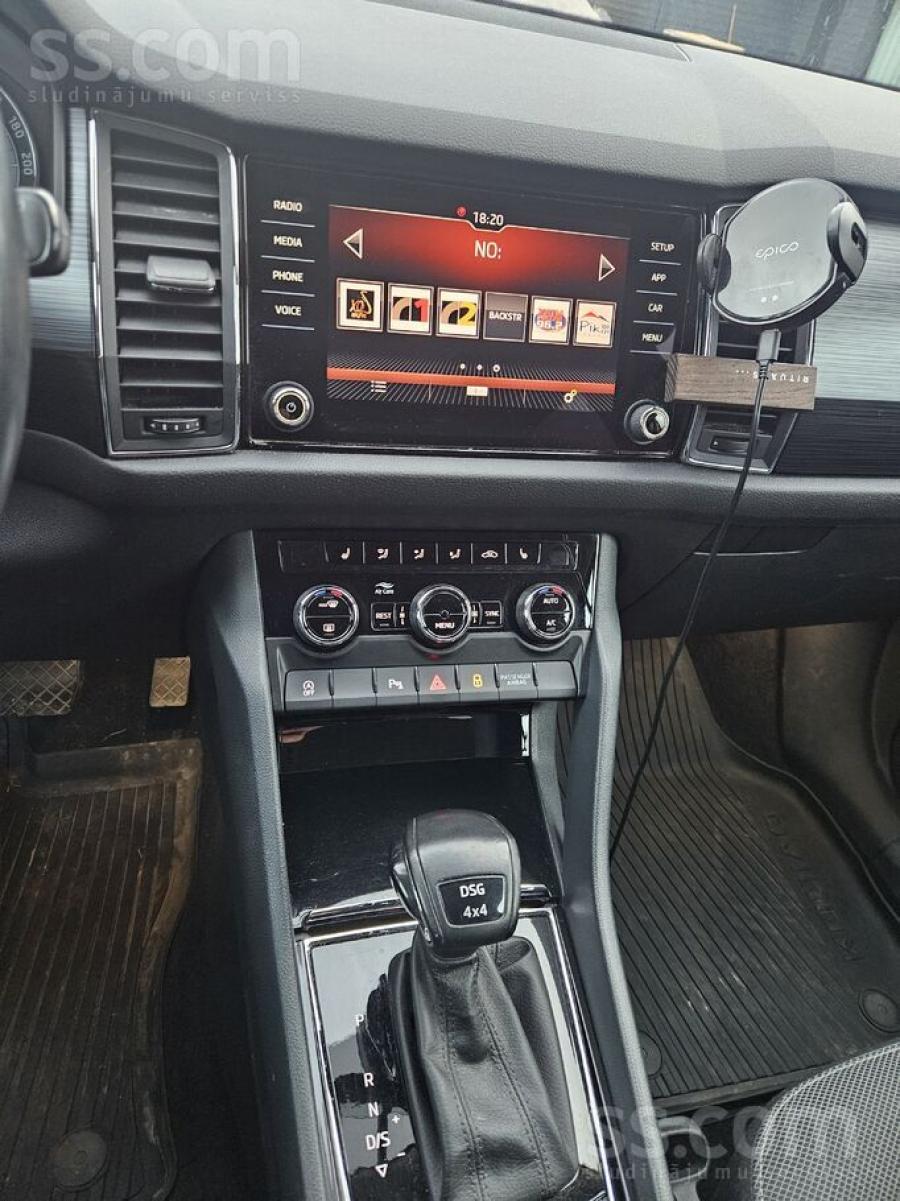 Melns Skoda Kodiaq 2019 Rīga, ar dzinēja tilpumu 2.00 L un nobraukumu 107 tūkst. km par 20500 €, foto 7 vietnē AUTOMOTO.COM.LV