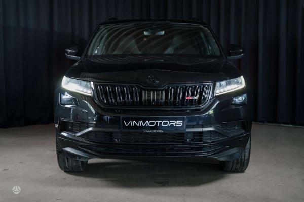 Black Skoda Kodiaq 2019 in Vilnius, with an engine capacity of 1.97 L and mileage of 156 thousand km for 24998 €, photo 2 on AUTOMOTO.COM.LV
