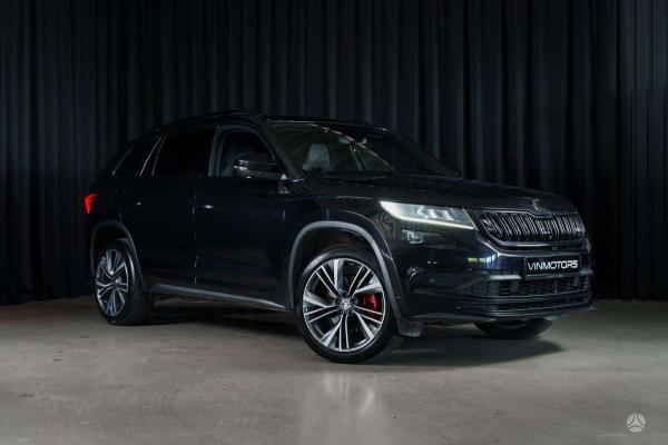 Black Skoda Kodiaq 2019 in Vilnius, with an engine capacity of 1.97 L and mileage of 156 thousand km for 24998 €, photo 3 on AUTOMOTO.COM.LV