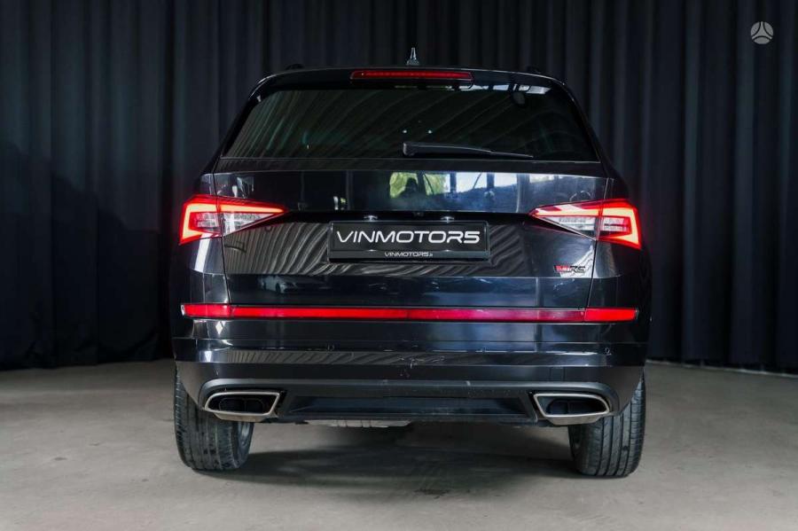 Black Skoda Kodiaq 2019 in Vilnius, with an engine capacity of 1.97 L and mileage of 156 thousand km for 24998 €, photo 6 on AUTOMOTO.COM.LV