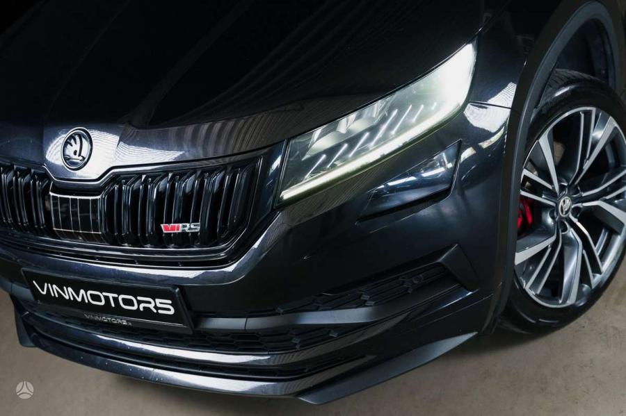Black Skoda Kodiaq 2019 in Vilnius, with an engine capacity of 1.97 L and mileage of 156 thousand km for 24998 €, photo 8 on AUTOMOTO.COM.LV
